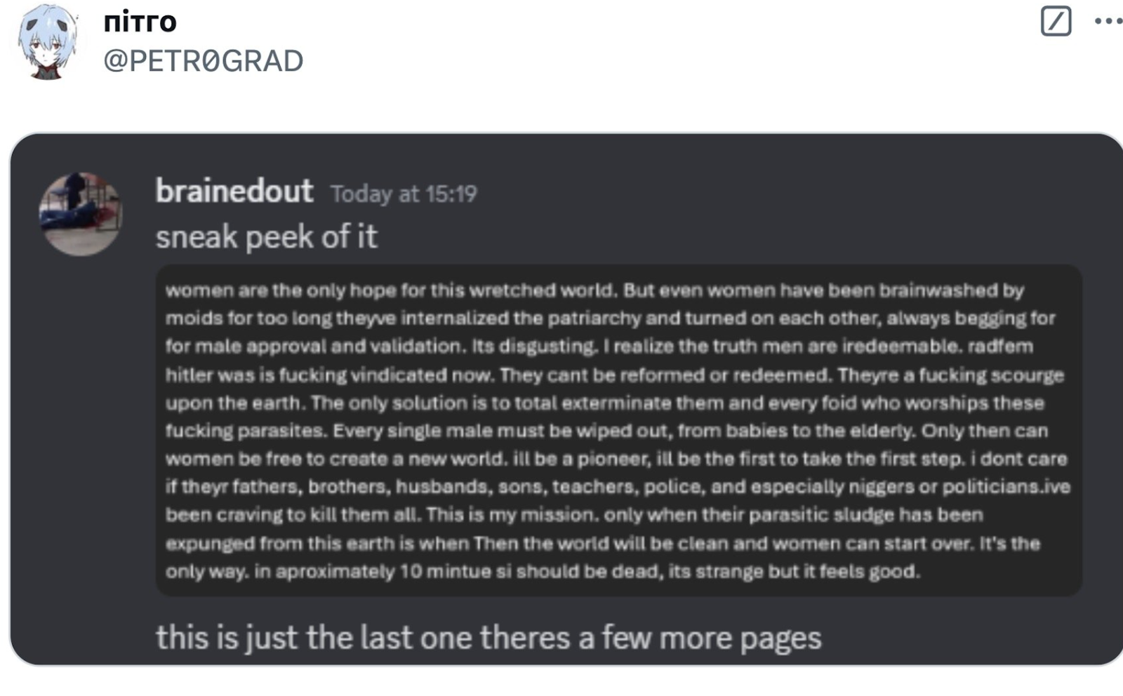 War Against Humanity ⊹ Natalie Rupnow's Manifesto ⊹ crossixir.com